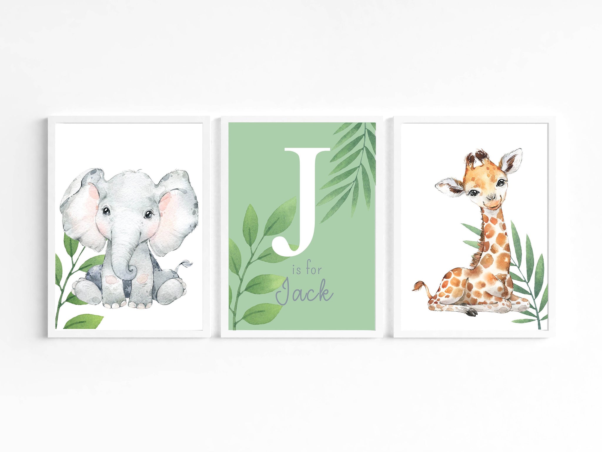 Jungle Animals Nursery Decor - Safari Nursery Prints -Baby Wall Art